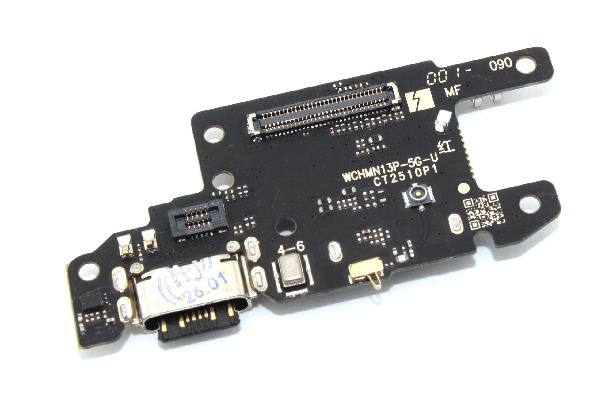 Нижняя плата (шлейф) с разъемом зарядки, Sim и микрофоном для Xiaomi Poco X6 5G (23122PCD1G)