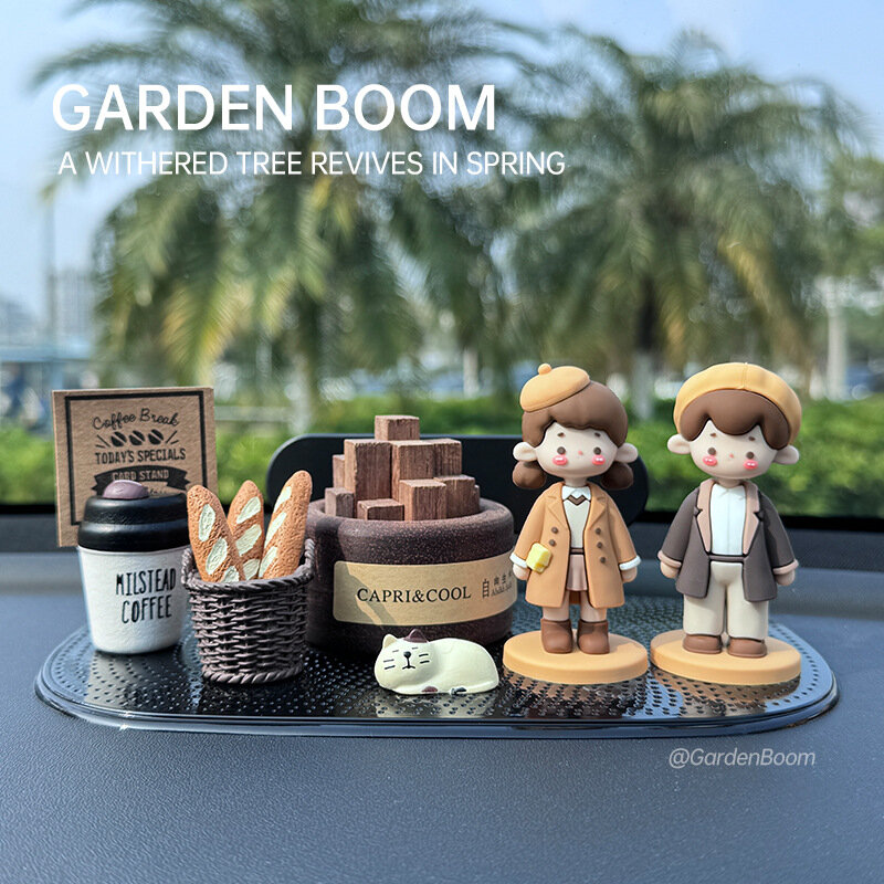 Аксессуары для украшения салона автомобиля с ощущением высокого класса и легкой роскоши, милые предметы для приборной панели автомобиля.