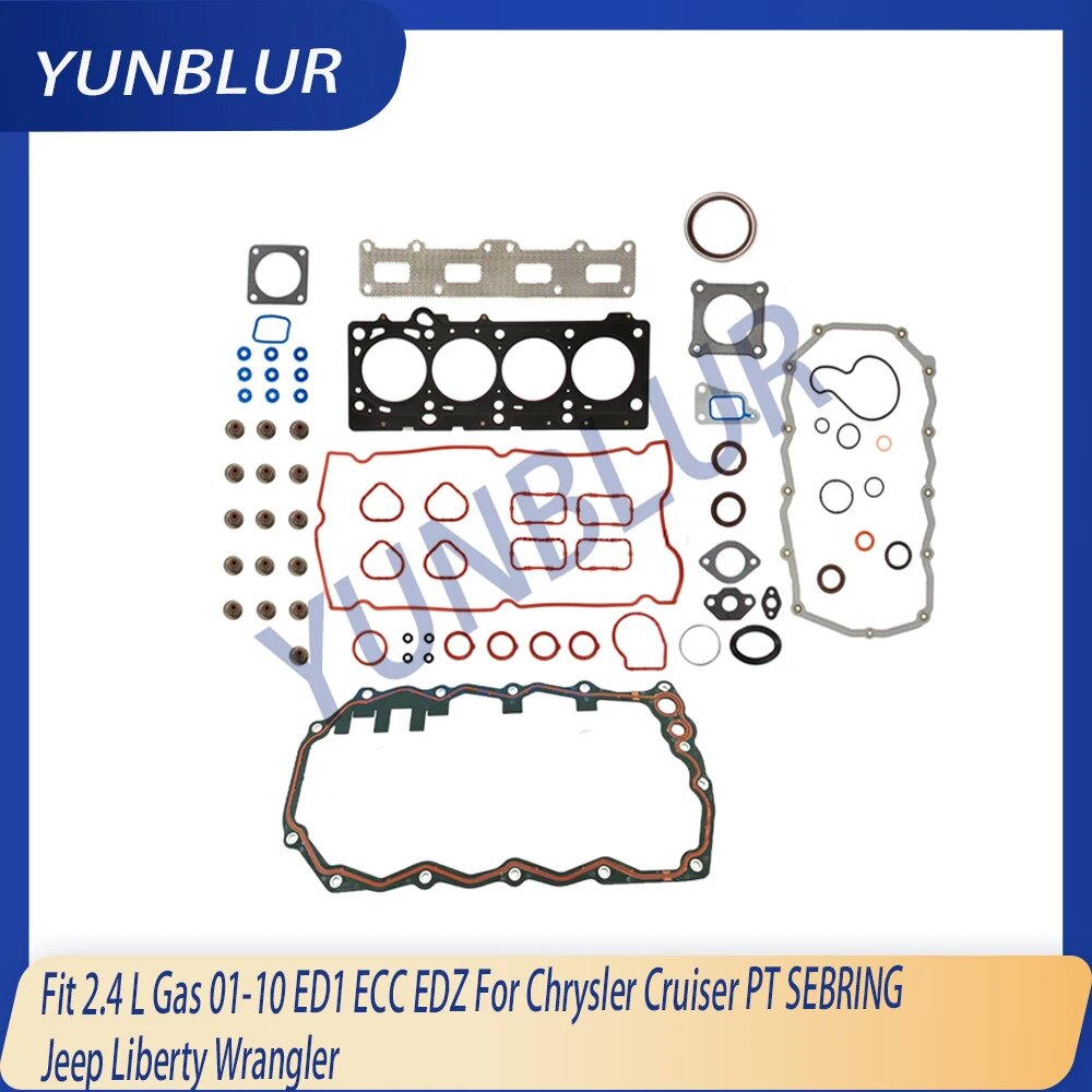 Детали двигателя, полный комплект прокладок головки блока цилиндров, подходит для газа 2,4 л 01-10 ED1 ECC EDZ для Chrysler Cruiser PT SEBRING Jeep Liberty Wrangler