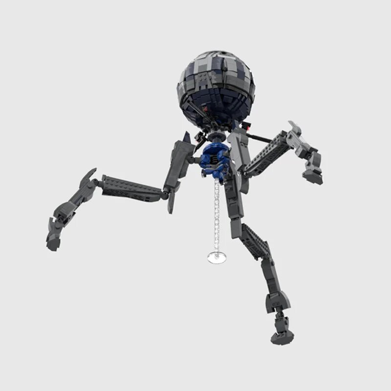 Новый 100 шт. MOC креативный серый Octuptarra Tri-droid UCS, модель строительного блока для мальчиков, головоломка, сборка своими руками, игрушки, рождественские подарки