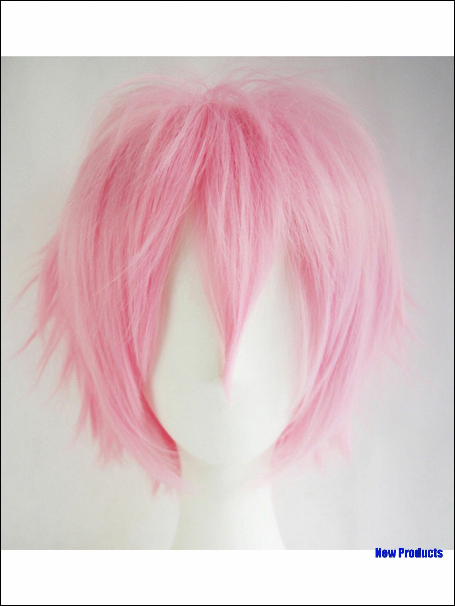 Эксклюзивный розовый парик для хэллоуинского аниме косплея