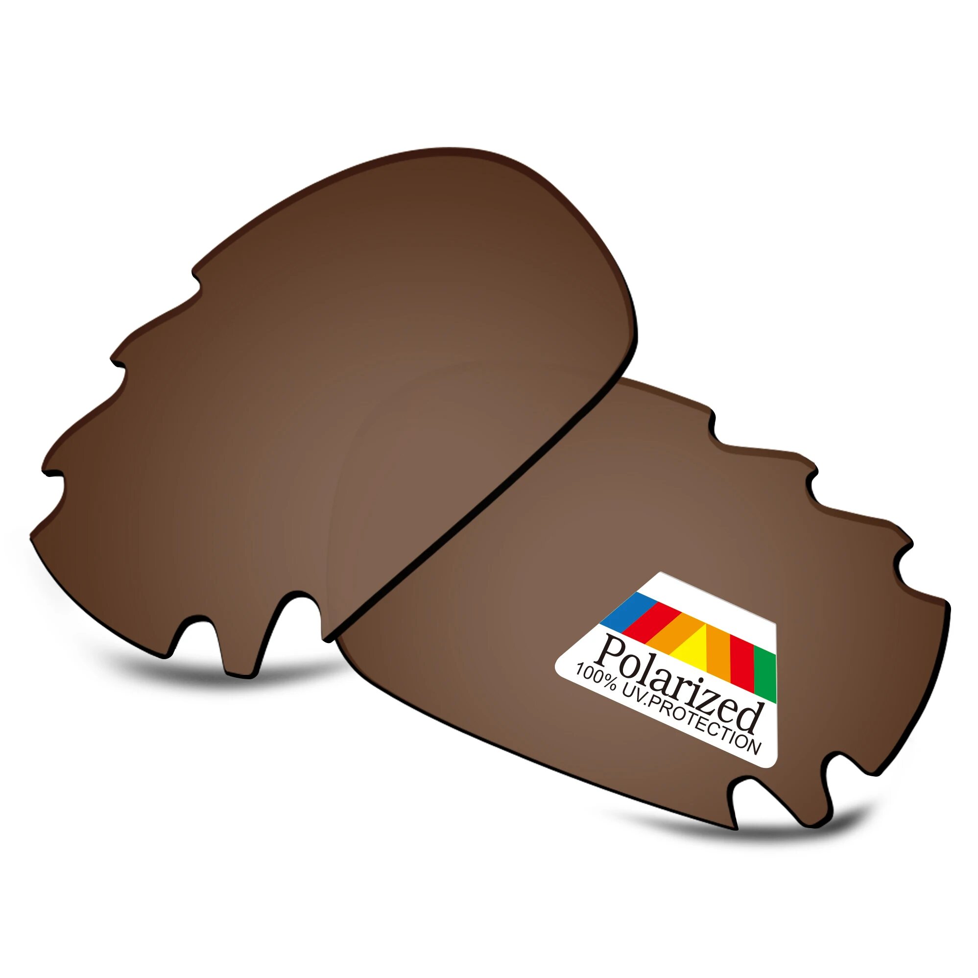 Сменные поляризационные линзы Bwake для Oakley Racing Jacket 62 мм Cinnamon Brown, Коричневый