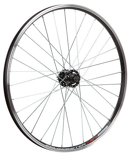 Колесо 26" перед, двустен. обод 32 отв, втулка SF A22F сталь под диск 6 болтов насып подшип , эксцентрик