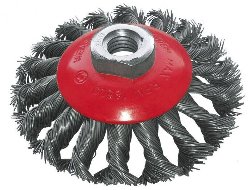 USP Корщетка-колесо 125 мм витая с наклоном, гайка М 14 USP 39116
