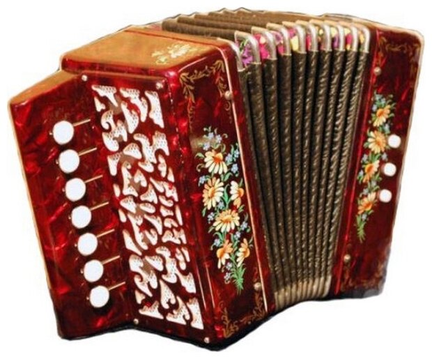 GN-25-RD Гармонь сувенирная "Кроха", красная, 7х3-I, Тульская Гармонь