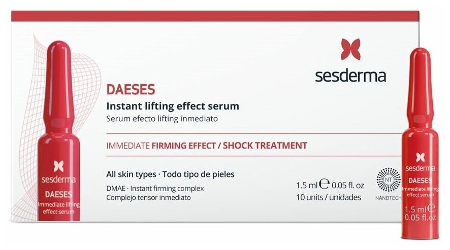 Сыворотка Sesderma Daeses Immediate Lifting Effect Serum, 10 х 1.5 мл