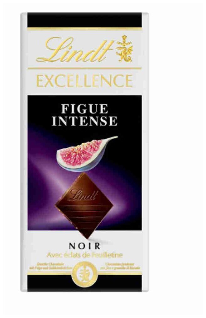 Темный шоколад Lindt Excellence, Инжир, 5 шт. х 100 гр