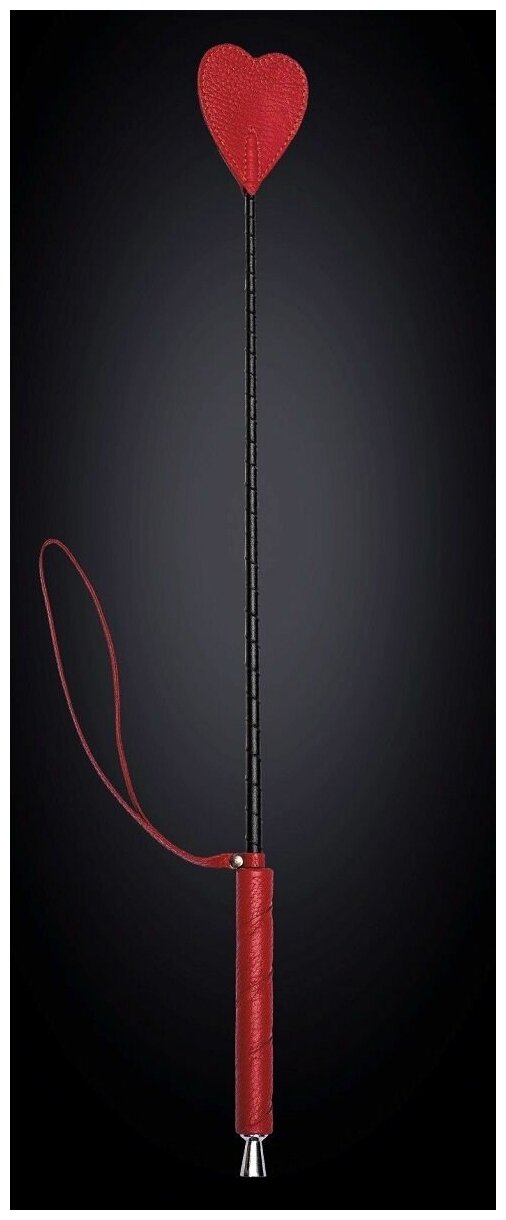 Красный стек с наконечником-сердечком - 70 см.