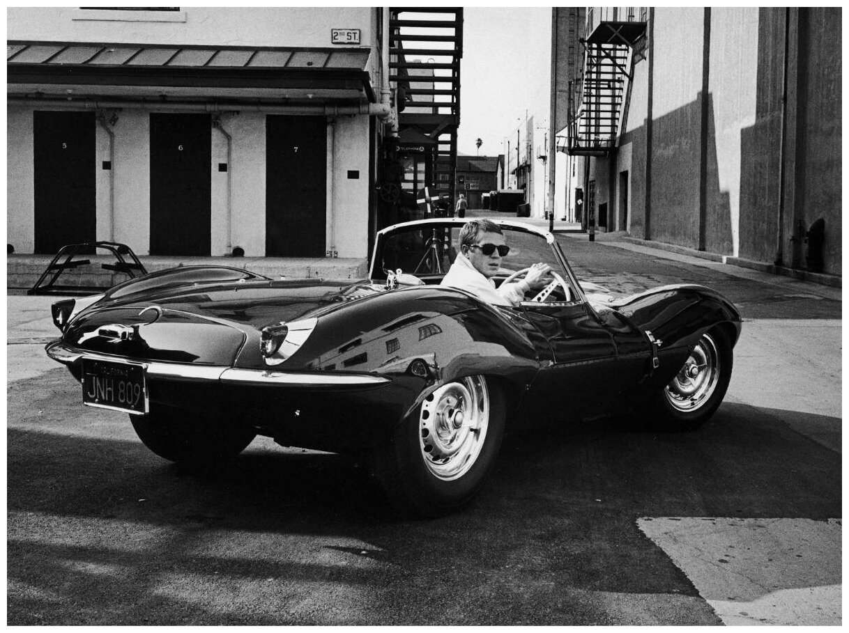 Постер / Плакат / Картина Стив Маккуин 40х50 см в подарочном тубусе