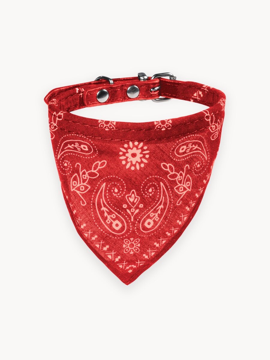 Triol ошейник из искусственной кожи для животных, Бандана XS, Красный