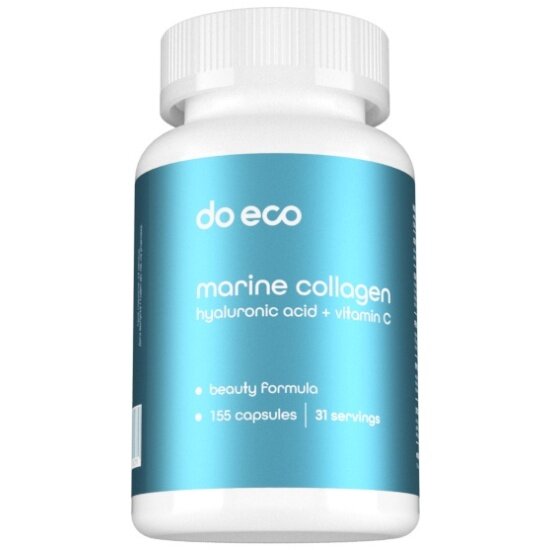 БАД DO Eco Морской коллаген + Гиалуроновая кислота + Витамин С 155 капсул