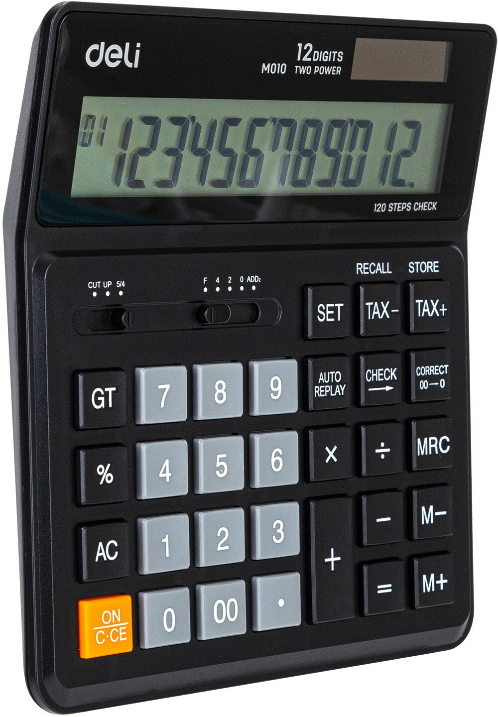 Калькулятор бухгалтерский черный, 12-разрядный, черный
