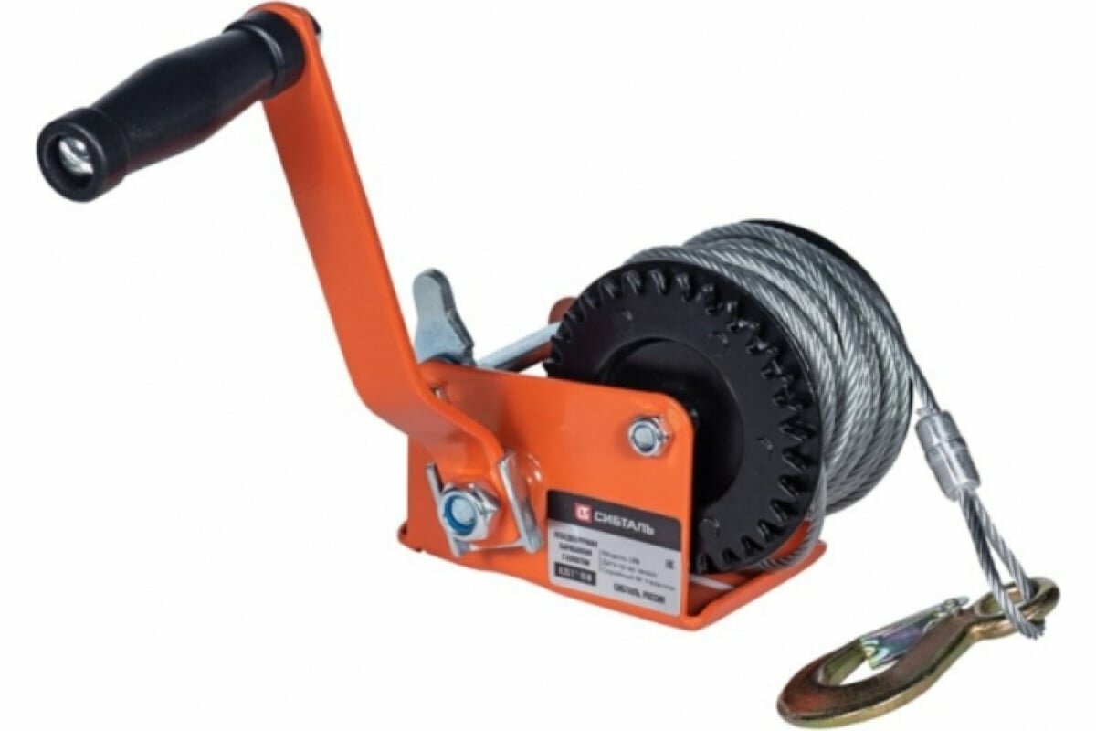 Сибталь Лебедка ручная барабанная модель LRB 250 кг канат 10 м 070 0028 0250