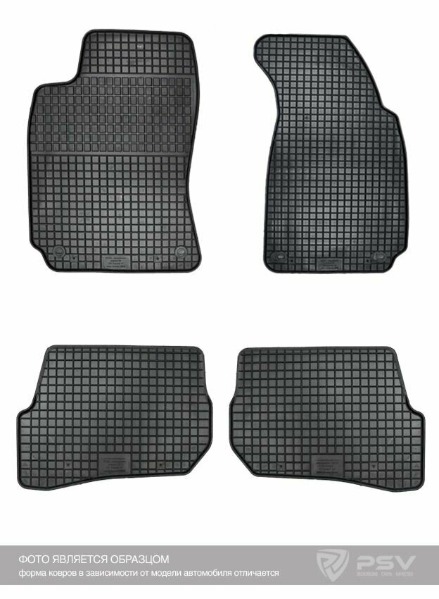 Коврики в машину для Toyota / Тойота Auris I 2006-2012 г. / Toyota / Тойота Corolla X 2006-2013 г. - резиновый "Petex"