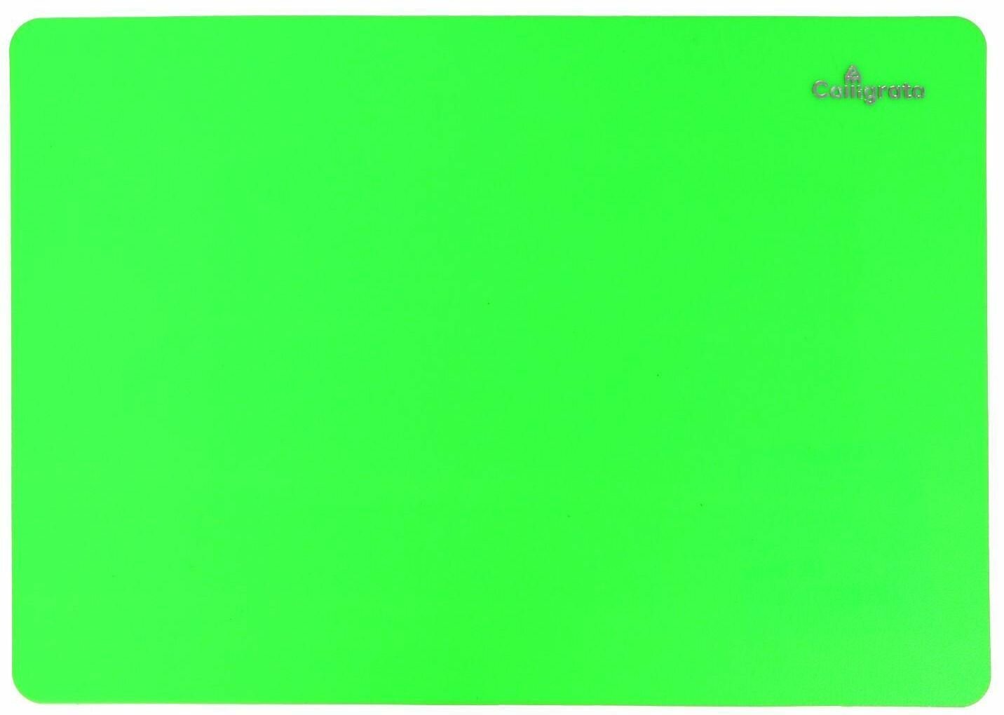 Доска для лепки из пластилина "Яркое творчество", пластиковый коврик для детского творчества, накладка на стол, А4, неон зелёный