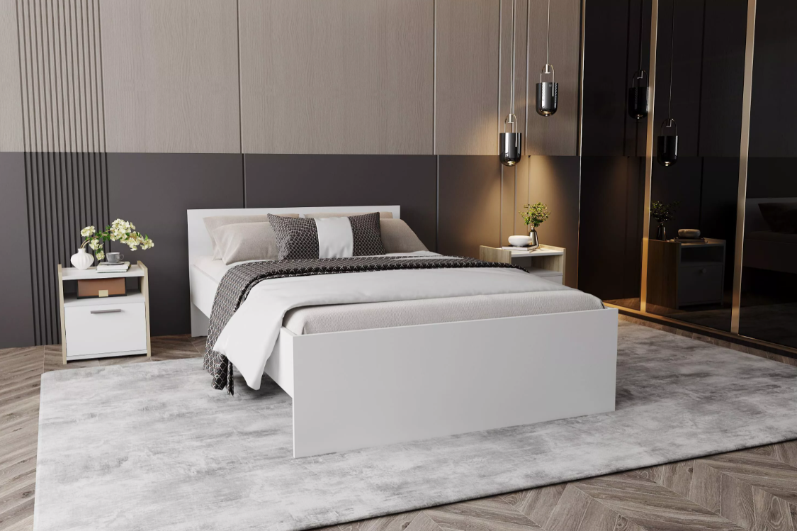 Спальня Сильва Симпл комплектация 1 Белый Размеры: Высота 700мм Глубина 350мм Ширина 2046мм