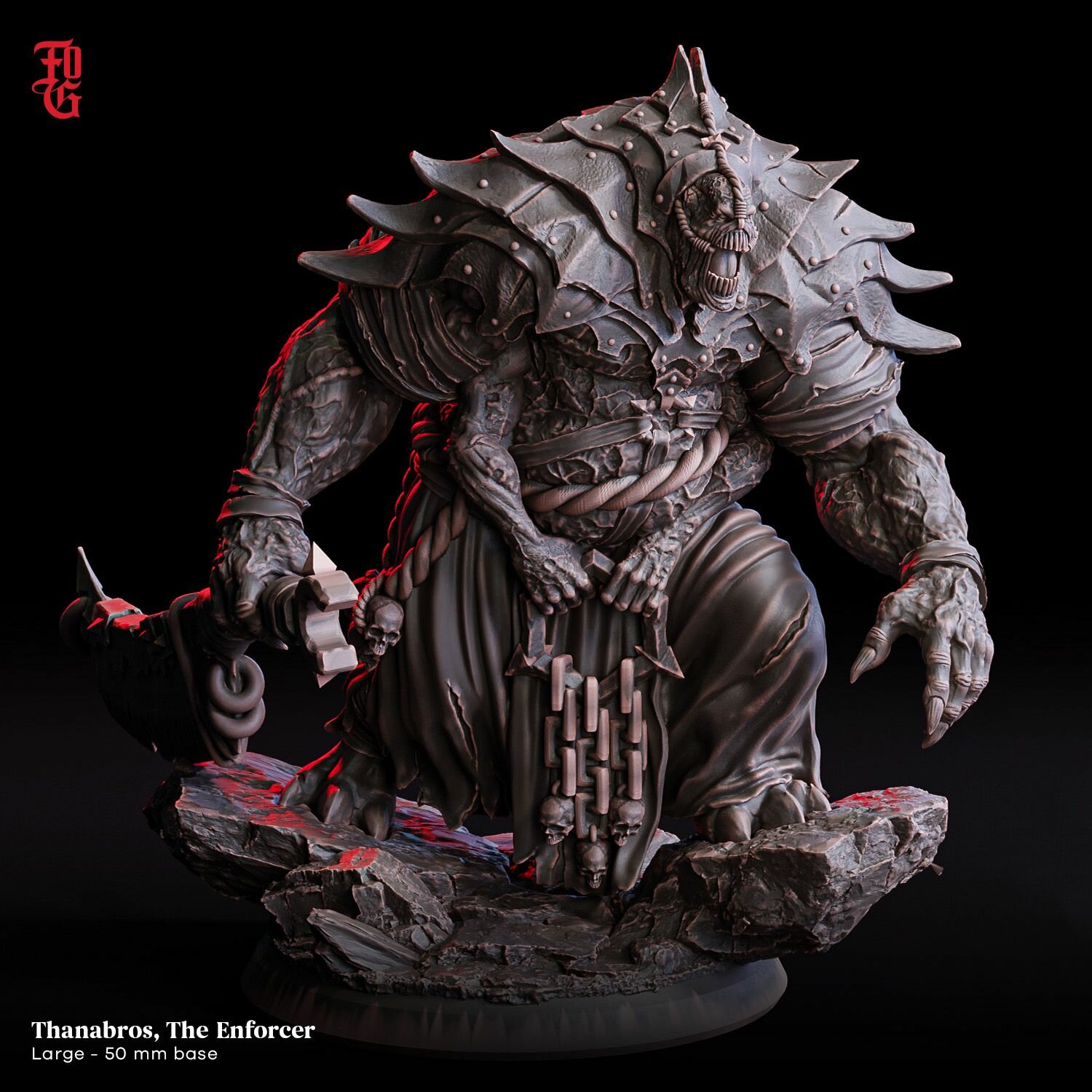 Миниатюра D&D 'Танаброс, Палач' масштаб 32 мм (DnD, Dungeons & Dragons, ДнД, Подземелья и Драконы, Pathfinder)
