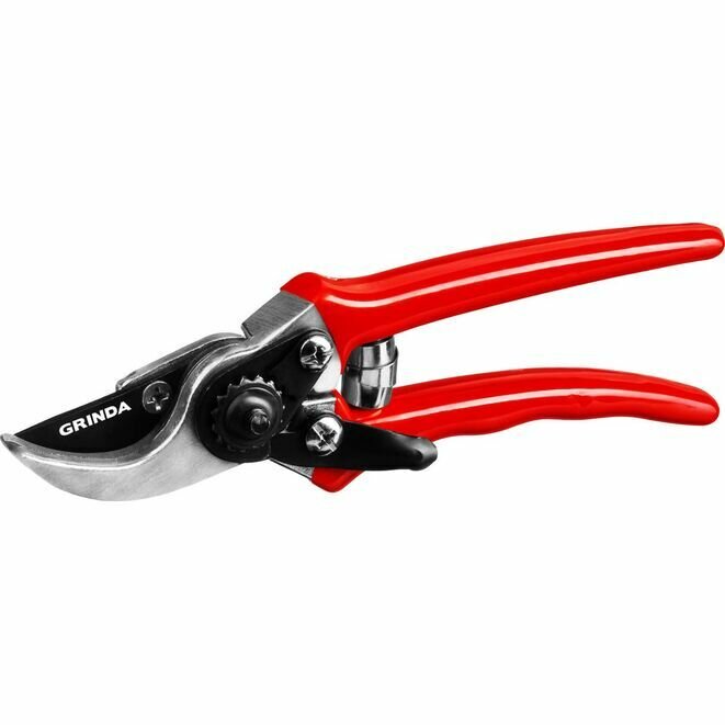 Секатор плоскостной, GRINDA 152 мм, мини, с алюминиевыми рукоятками