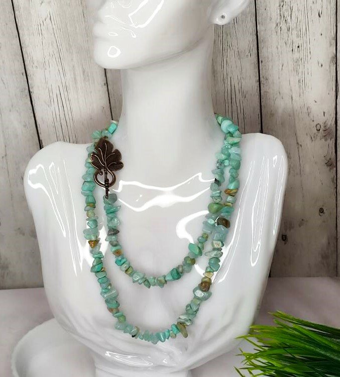 Бусы, амазонит