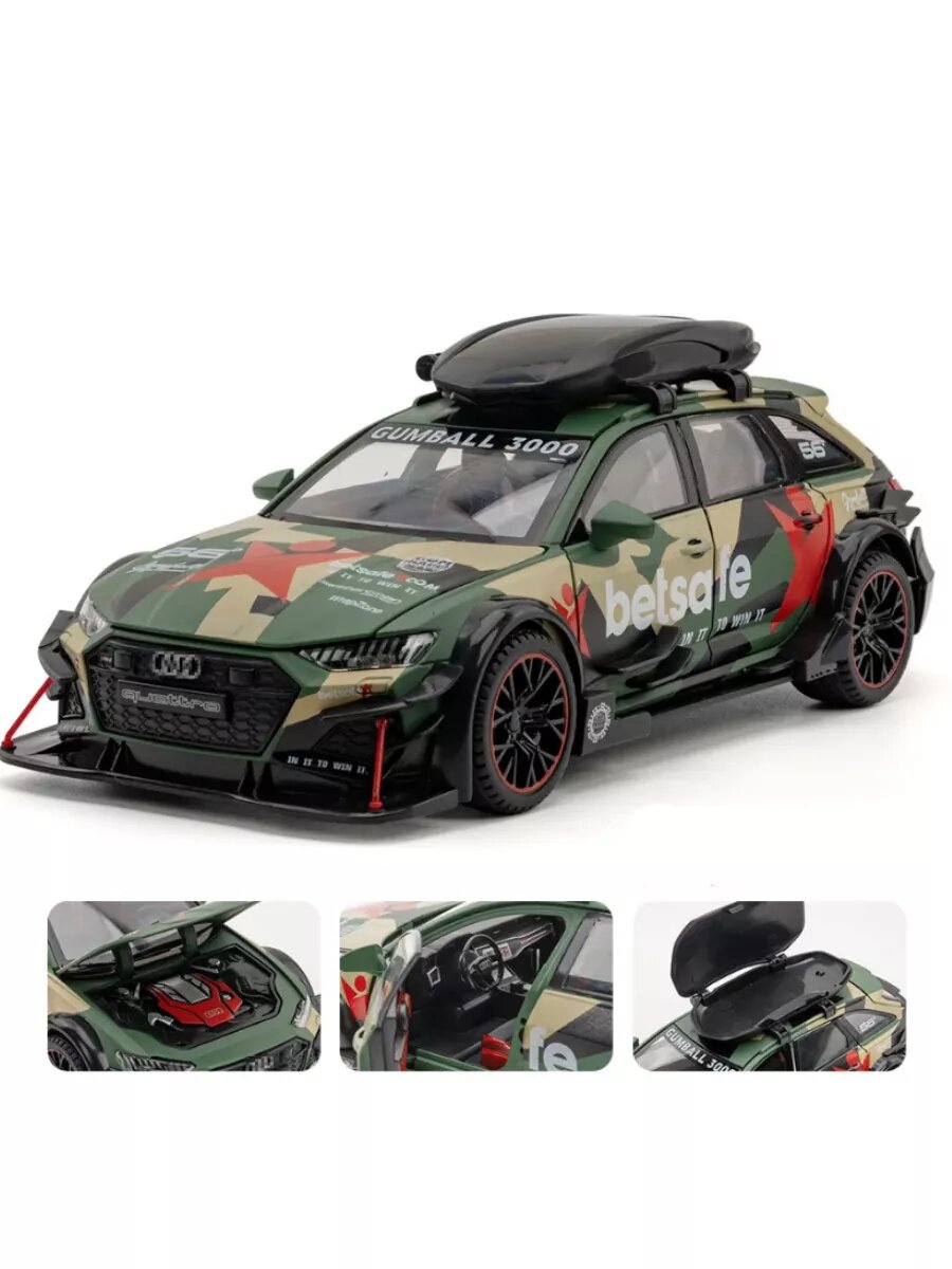 Машинка металлическая Ауди РС6 Авант коллекционная 1 24