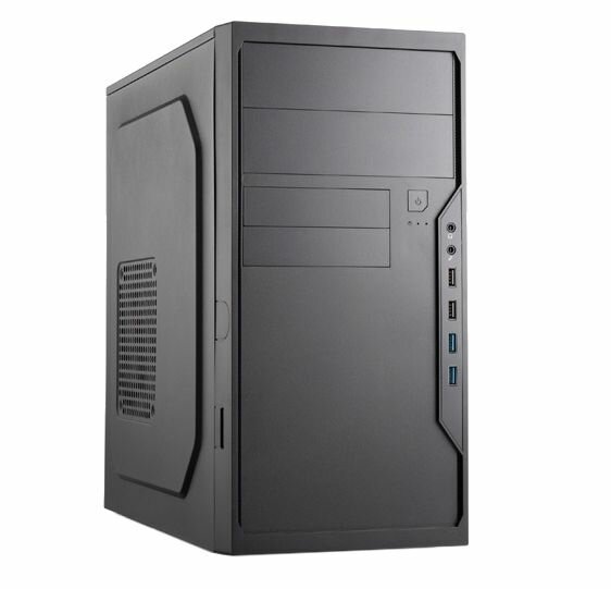 Компьютерный корпус Foxline FL-733R (FL-733R-FZ450R-U32-NRP) черный - Mini Tower, Micro ATX, USB 3.2 Gen 1 Type A