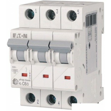 Выключатель автоматический Eaton HL-C63 3P 6A C 4.5кA 3M 194788