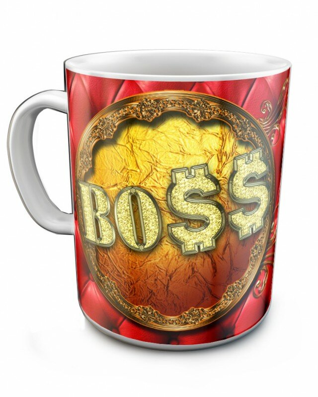 Кружка керамическая Босс Эврика 76562, размер 12x9,5x8 см, объём 300 мл