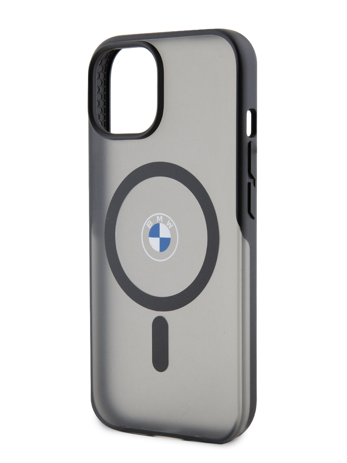 BMW для iPhone 15 Plus чехол Signature PC/TPU Frosted Hard Black (MagSafe)