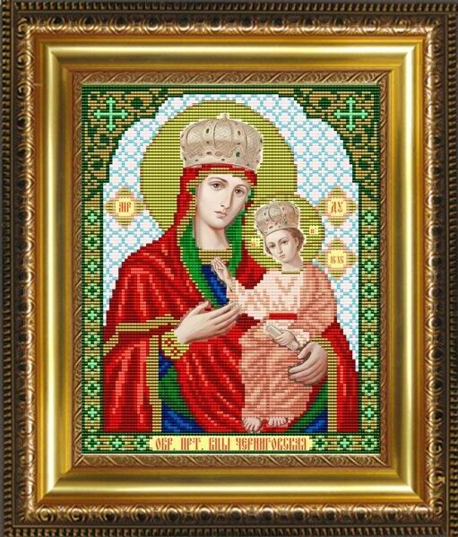 Схема для вышивания бисером Пресвятая Богородица Черниговская 205x250 мм