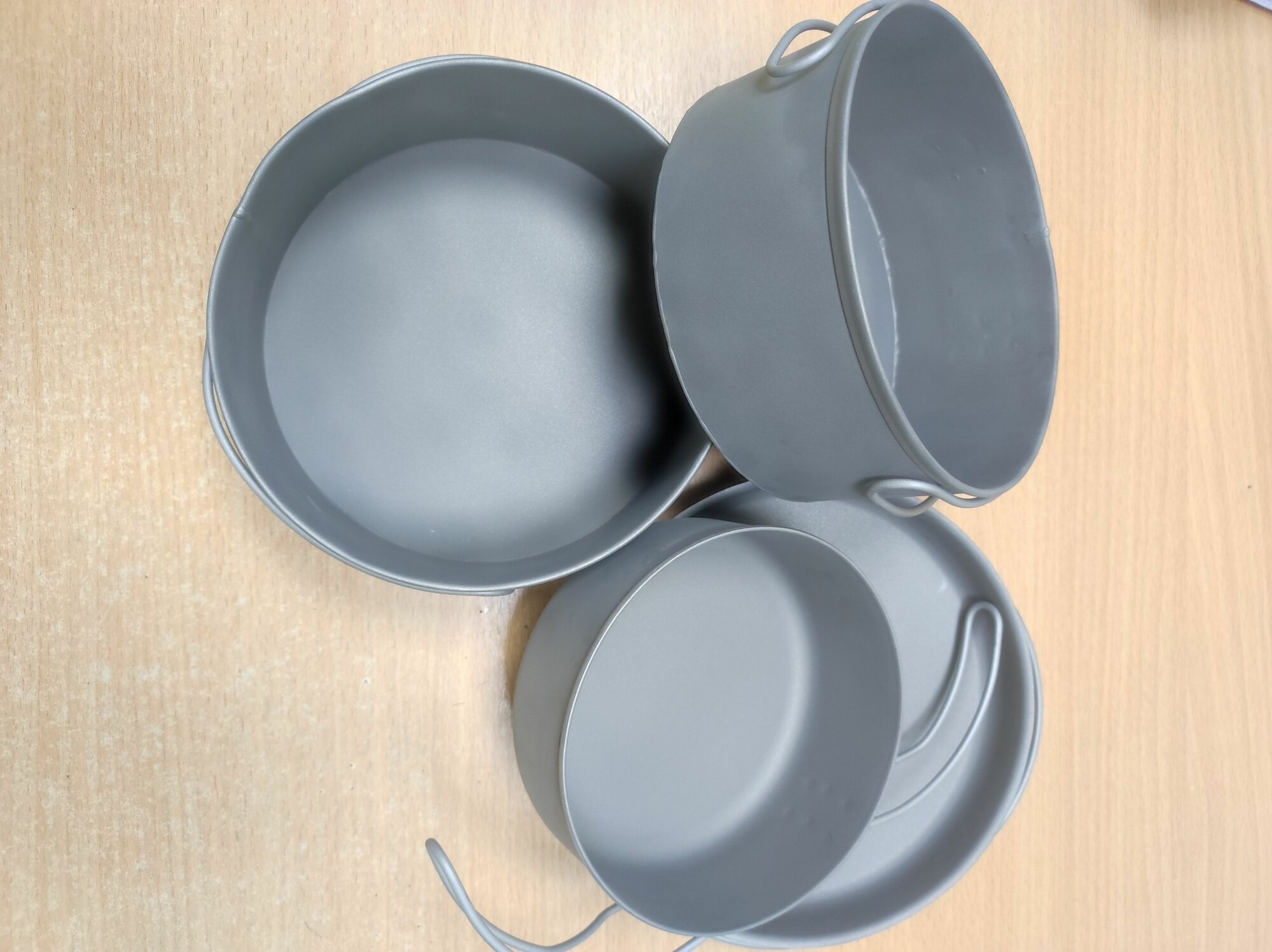 Набор сварных круглых котелков Роза ветров титан