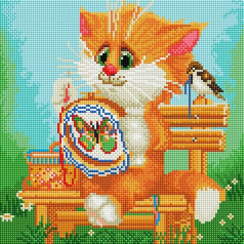 Набор Белоснежка #592-ST-S Я еще и вышивать могу, Алмазная Мозаика, 30 х 30 см