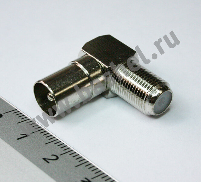 Переходник гнездо «F» - штекер TV угловой, DAYTON