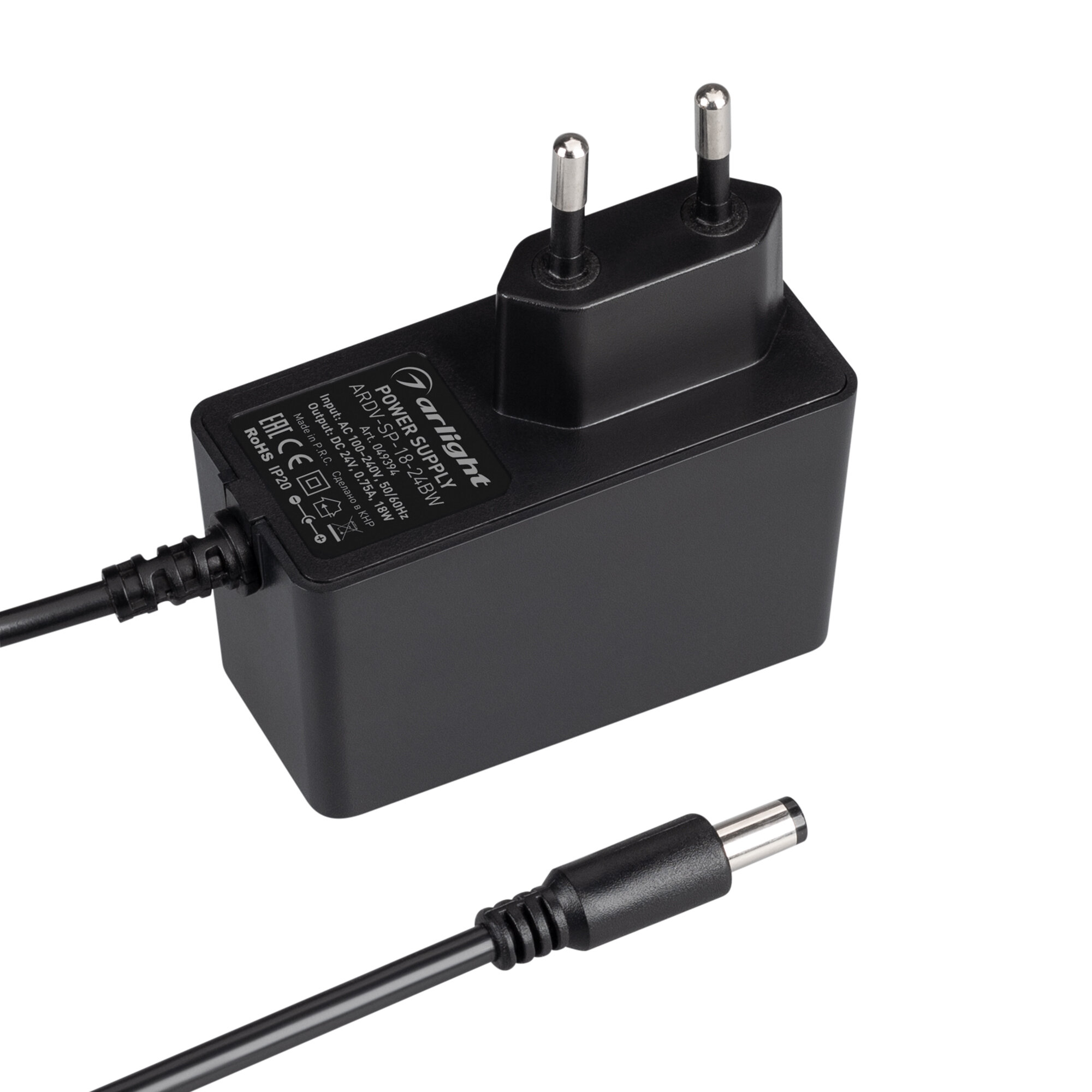 Сетевой адаптер Arlight Блок питания ARDV-SP-18-24BW (24V, 0.75A, 18W) (Arlight, Адаптер, 5 лет)