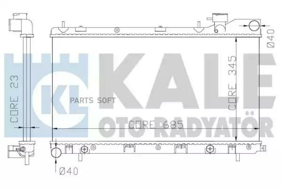 KALE 364700 Радиатор охлаждения для а/м Subaru Forester S10 (97-)/Impreza G10 (97-) паяный ()