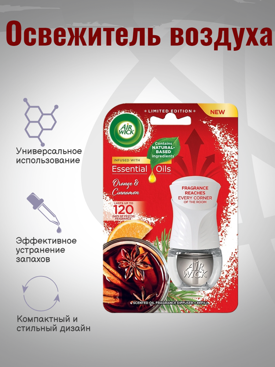 Airwick электрический аромадиффузор для дома, освежитель воздуха Глинтвейн 19 мл