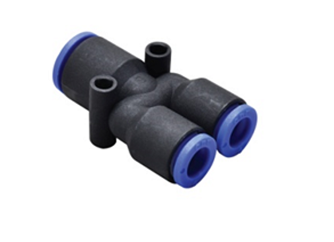 Тройник y-образный для трубки D12,0мм, пластик