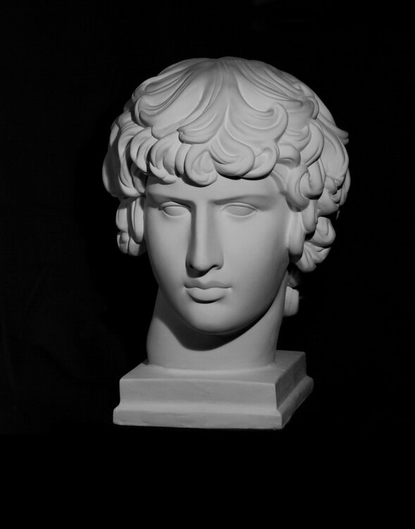 Гипсовая фигура голова Антиноя, 27х34х48см