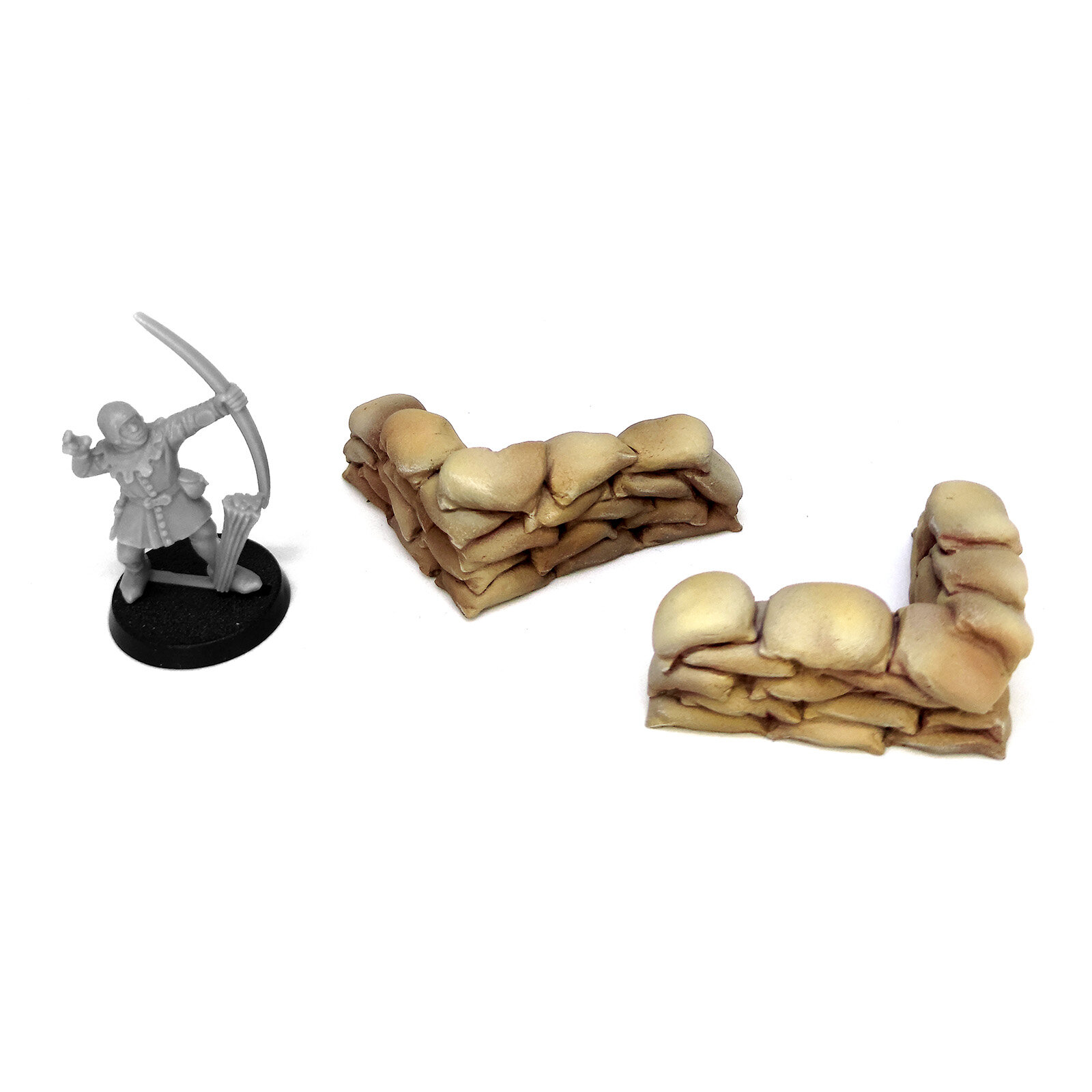 Угловые укрепления из мешков с песком | Grabblecast террейн для варгеймов и D&D