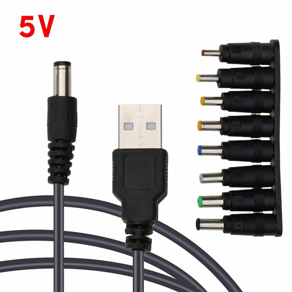 USB-кабель питания постоянного тока USB-8PCS DC Jack Кабель для зарядки Разъем Адаптер маршрутизатора Мини-вентилятор Динамик