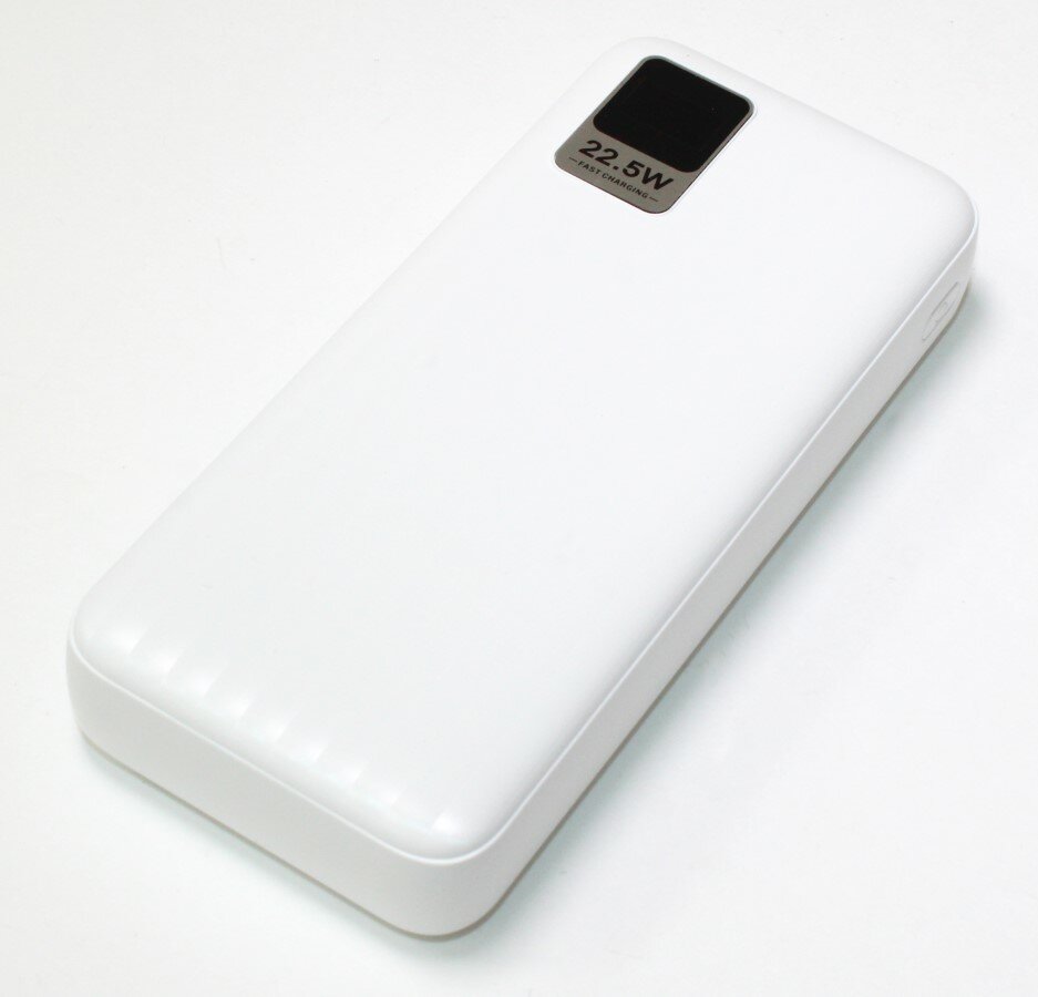 Внешний аккумулятор 20000mAh Perfeo Powerbank WATERFALL, LED дисплей/PD + QC 3.0/Type-C/2 USB/Выход: 5A, max 22.5W белый