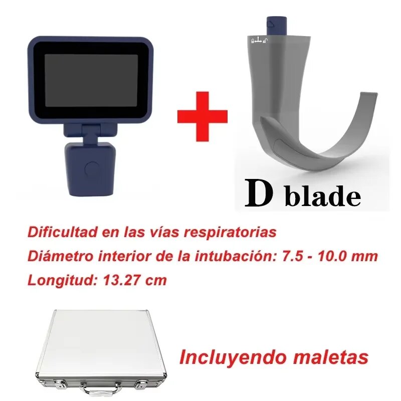Цветной цифровой ларингоскоп 3,5 дюйма screen with D blade