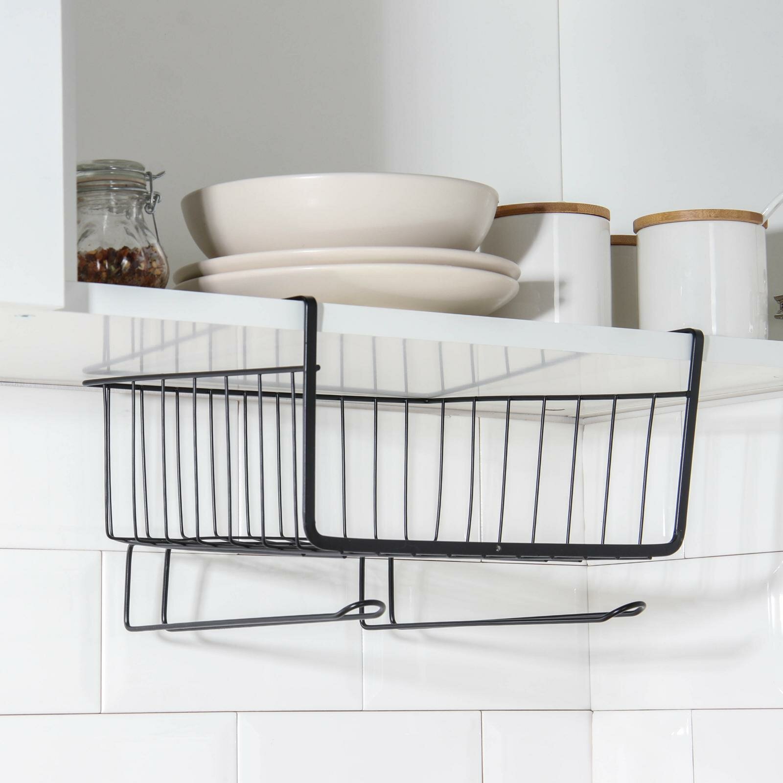 Корзина подвесная Доляна «Лофт», 28.5×24×17.5 см, чёрная