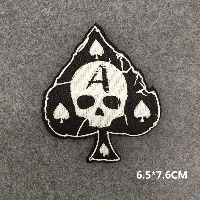 Нашивка с вышивкой ужасов и призраком в стиле панк, череп, плавкая нашивка, сделай сам, железные нашивки для одежды, термоклеевые нашивки, наклейка