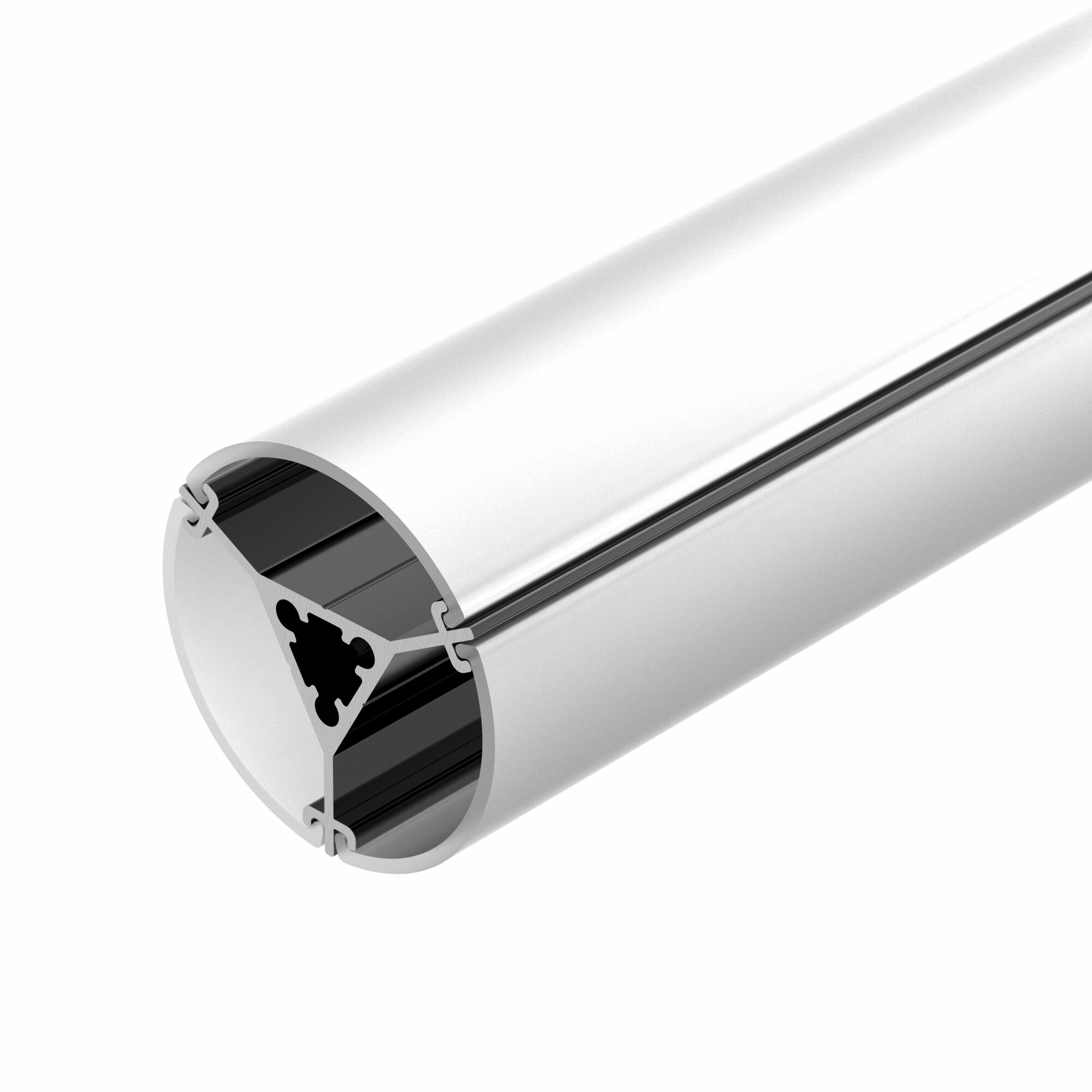 Профиль для светодиодной ленты Arlight Профиль ROUND-D36-360-2500 ANOD BLACK (Arlight, Алюминий), 2.5м