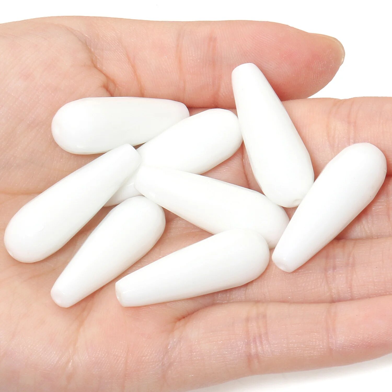 Бусины Diy лабрадорит лазурит халцедон 10x30 мм Белый, faceted white onyx