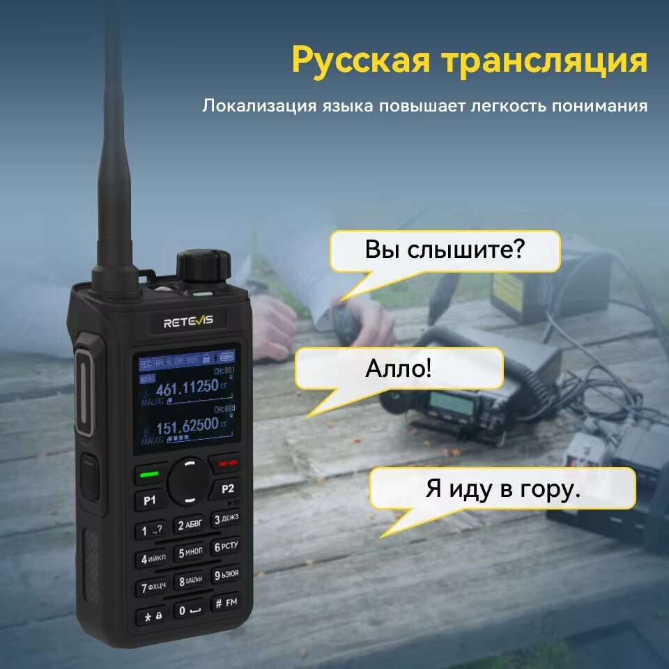 Рация Retevis C22, 5Вт, 2000мАч, 256 каналов, пластик, черная