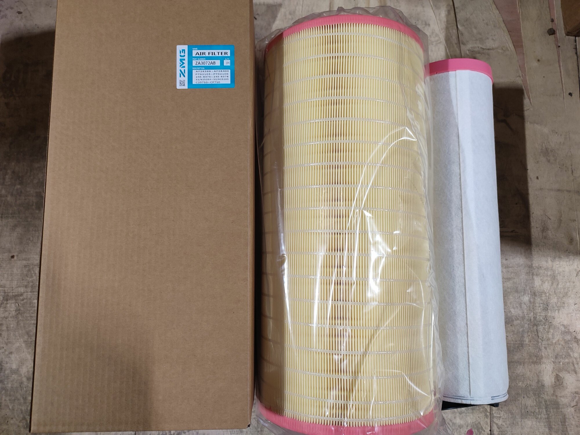 Фильтр воздушный ZMG ZA3072AB (AF26399+AF26400; P782105+P782108; 2914502300+2914502400; CA2456375+CA2456376; ST40018AB) Caterpillar JCB Volvo Deutz