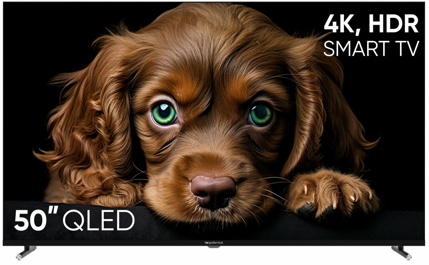 Телевизор Topdevice TDTV50CQ08U_BK, 50 дюймов, 4K Ultra HD, смарт ТВ, WildRed, черный