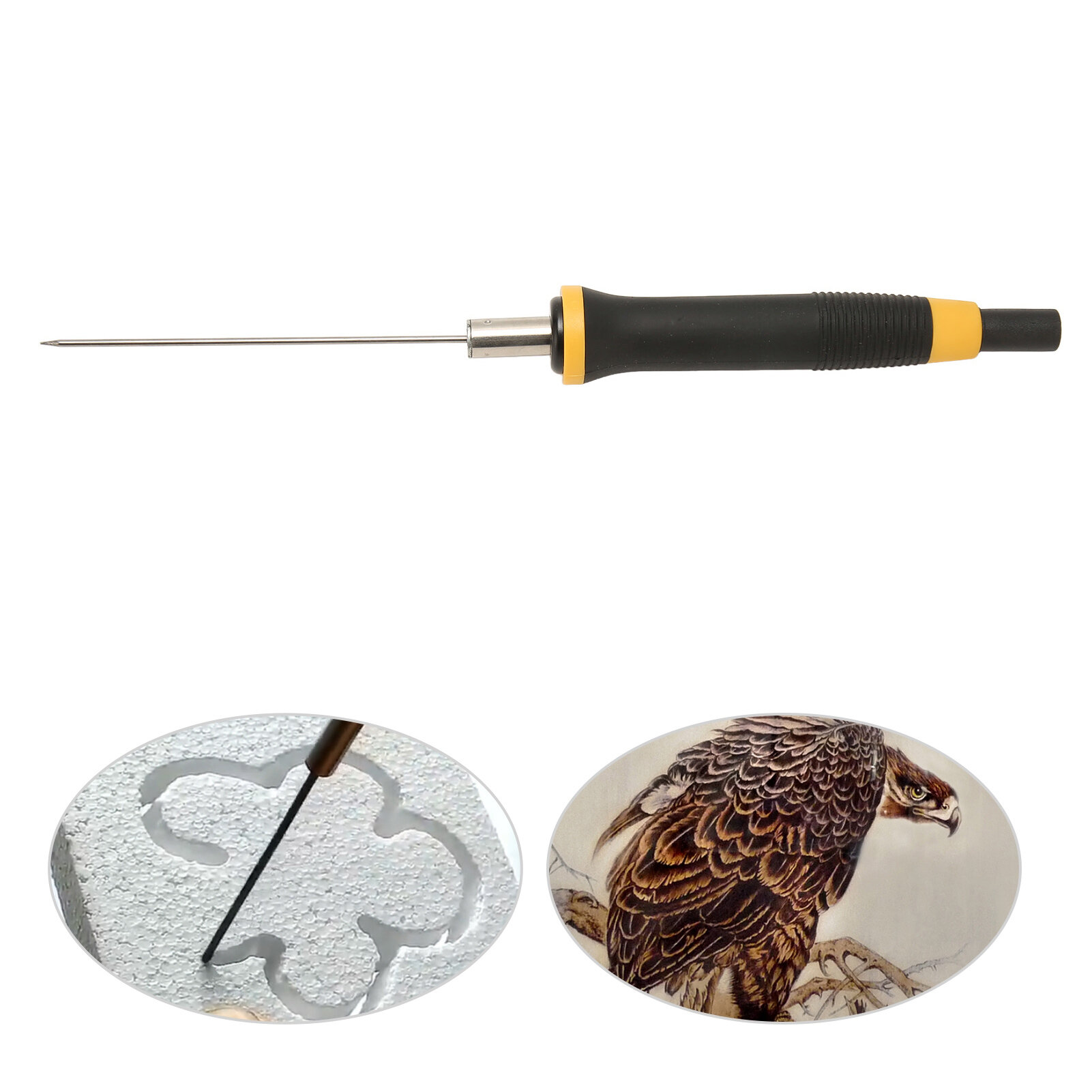 Резак для пенопласта с горячим ножом, постоянный ток 12 В, 3 А, быстрый нагрев, плавная резка, эргономичная ручка, инструмент для резки пенопласта для резки гравировки, 100–240 В, вилка европейского стандарта, 100–240 В