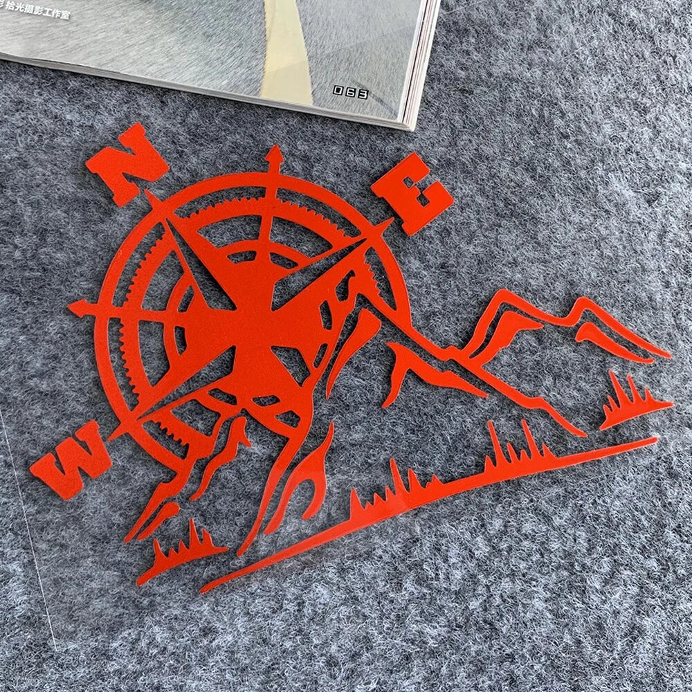 Jungle Adventure Compass 4x4 Offroad Refletor Мото наклейки Аксессуары для мотоциклов Reflective Red